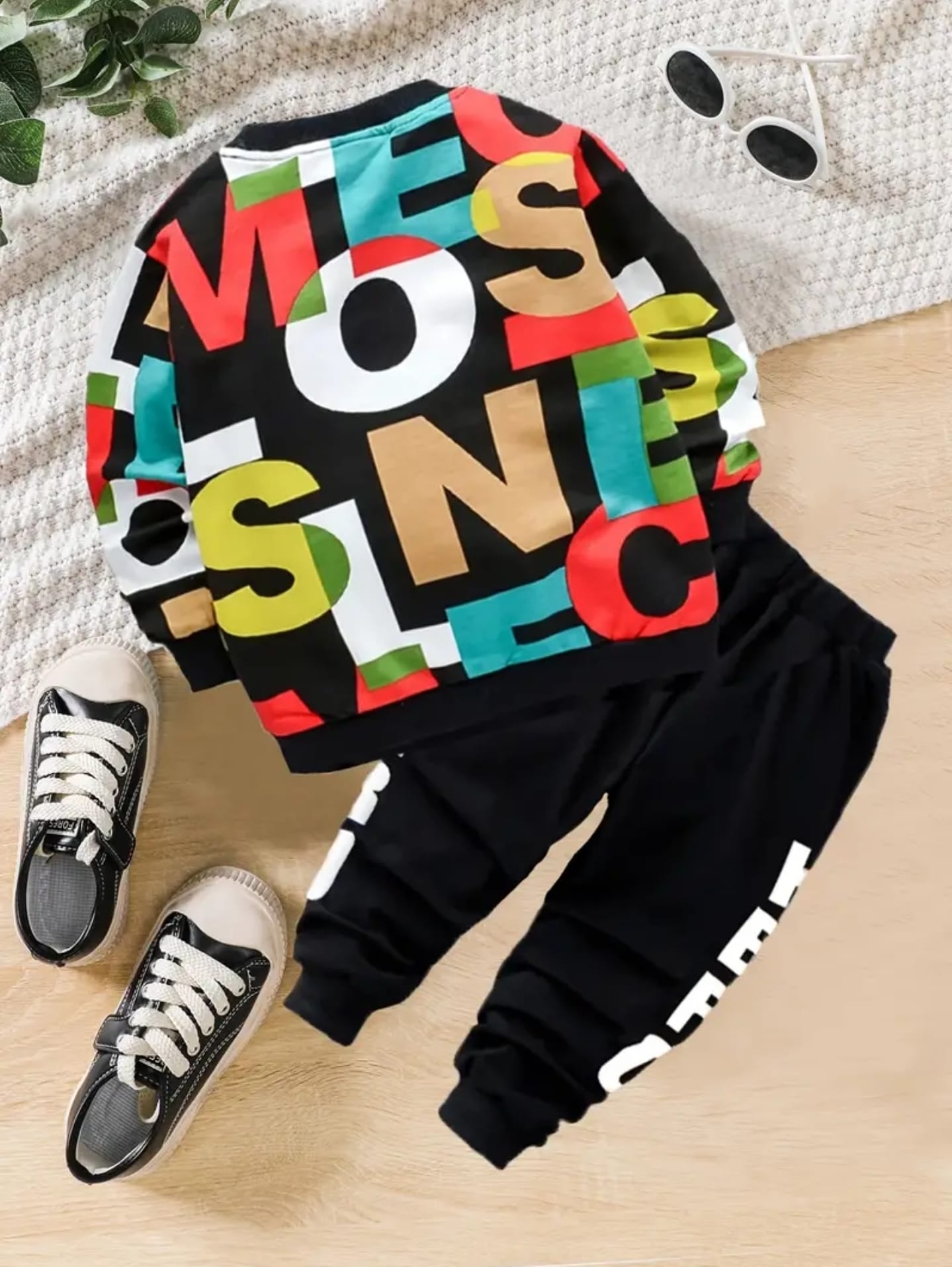 Bold Alphabet Tracksuit Set – Light Weight Summer – St.Hannah Kids Clothing